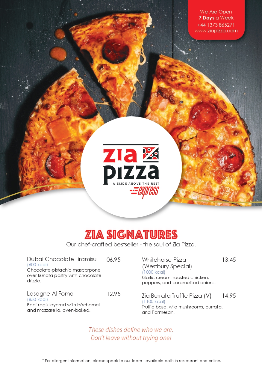 Zia Pizza - Premium Italian Pizza & Dining | Westbury, Salisbury ...